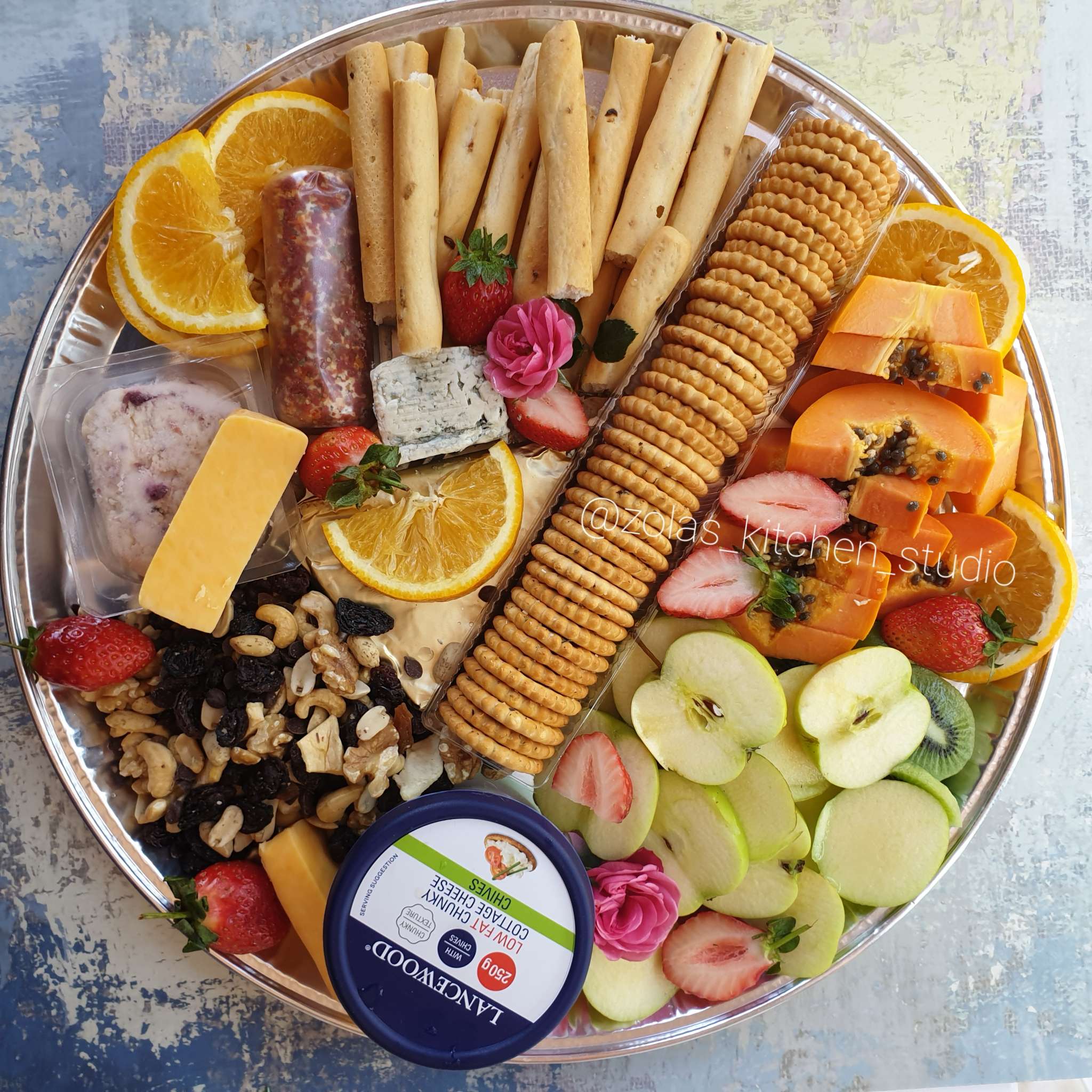 Snack, Fruit and Cheese Platter - Zola`s Kitchen Studio